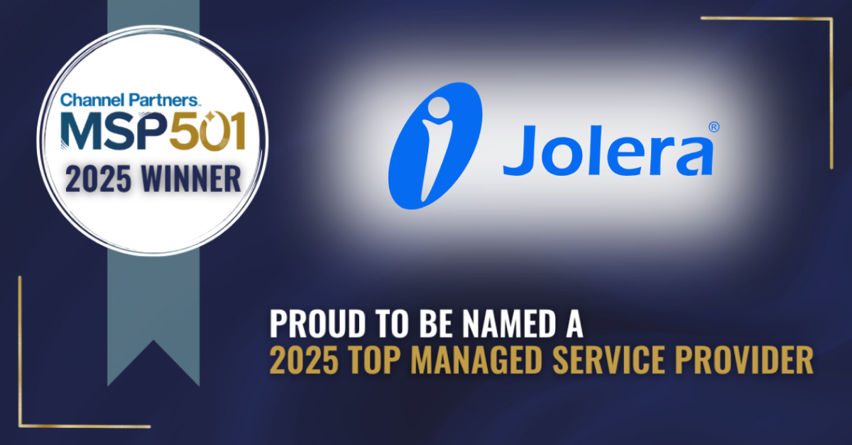 Jolera nomeada para o MSP 501 da Channel Partners em 2025 | Jolera